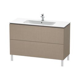 Duravit Waschtischunterschrank L-Cube 122x48,1cm, leinen, 2 Ausz&uuml;ge, stehend (LC662807575)