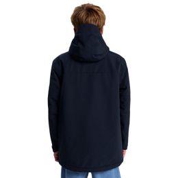 Anorak Quiksilver "Overcast 3K Parka", Kinder, Gr. 10, schwarz, Obermaterial: 65% Walkfrottier, 35% Nylon;, Jacken Anorak