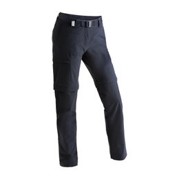 Outdoorhose Maier Sports "Inara slim zip", Damen, Gr. 44, Normalgr&ouml;&szlig;en, blau (dunkelblau), 90% Polyamid, 10% Elasthan, Hosen Outdoorhose, Damen Zip-Off Wanderhose, atmungsaktive Trekkinghose, Slim Fit