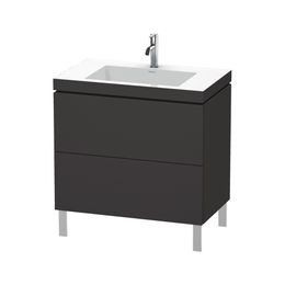 Duravit Waschtischunterschrank c-bonded L-Cube 80x48cm, 1 HL, gra matt, 2 Ausz., steh. (LC6937O8080)