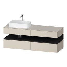 Duravit Waschtischunterschrank Qatego 160x55x60cm, gra m/ta m, Pl, Beck. li (QA4777080830000)