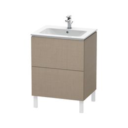 Duravit Waschtischunterschrank L-Cube 62x48,1cm, leinen, 2 Ausz&uuml;ge, stehend (LC662507575)