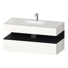 Duravit Einbauwaschtisch-M&ouml;bel-Set Qatego 120x55x60cm, E sw/we m, Kon-WTU, B (QA4787016840010)
