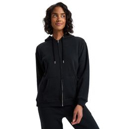 Hoodie Roxy "Surf Stoked Zipped Brushed", Damen, Gr. XL, anthrazit, Obermaterial: 60% Walkfrottier, 40% Microfaser;, Sweatshirts Hoodie