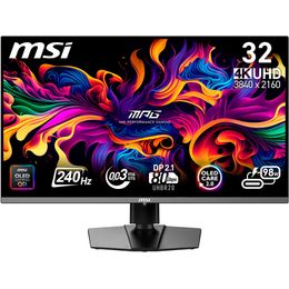 MSI OLED-Monitor "MPG 322URX QD-OLED", Energieeffizienz: G (A-G), schwarz, B:71,2cm H:47,8cm T:6,9cm, Monitore