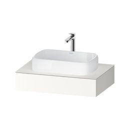 Duravit Konsole Qatego 80x55x17cm, wei&szlig; supermatt, 1 Ausschnitt (QA4800084840000)