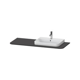Duravit Waschtisch-Konsole Happy D.2 Plus 130x55cm, m 1 AS, Beck. re, graph matt (HP031KR8080)