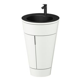 Duravit Waschtischunterschrank c-bonded Set Starck 1 56x86,4x60,5cm, st, IB, G sw, we. s-matt (S19514OBD360010)