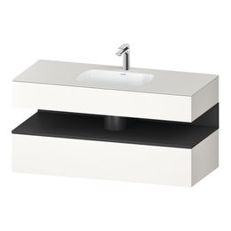 Duravit Einbauwaschtisch-M&ouml;bel-Set Qatego 120x55x60cm, gra m/we m, Kon-WTU, B (QA4787049840010)
