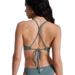Triangel-Bikini-Top Roxy "Solid Essentials", Damen, Gr. XXL, Cup B, agave gr&uuml;n, Obermaterial: 85% Microfaser, 15% Elasthan;, Bikini-Oberteile Triangel-Bikini-Top