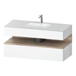 Duravit Einbauwaschtisch-M&ouml;bel-Set Qatego 120x55x60cm, E Marmor/w ma, Konsolen-Waschtischunterbau (QA4787055180000)