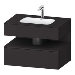 Duravit Einbauwaschtisch-M&ouml;bel-Set Qatego 80x55x60cm, gra m, Kon-WTU, Nischenb (QA4785080800010)