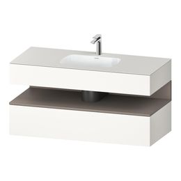 Duravit Einbauwaschtisch-M&ouml;bel-Set Qatego 120x55x60cm, ba m/we matt, Konsolen-Waschtischunterbau (QA4787043840000)