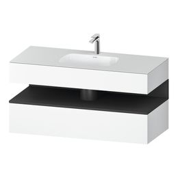 Duravit Einbauwaschtisch-M&ouml;bel-Set Qatego 120x55x60cm, gra m/we m, Kon-WTU, B (QA4787049180010)