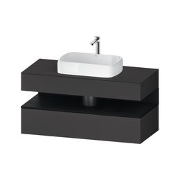 Duravit Waschtischunterschrank Qatego 120x55x60cm, E sw/gra m, Pl, Nischenb (QA4732016490010)