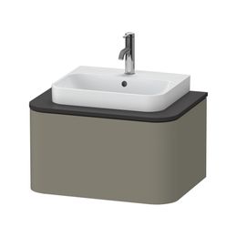 Duravit Waschtischunterschrank Happy D.2 Plus 65x48cm, f K, 1 Ausz., steingrau s-matt (HP494009292)