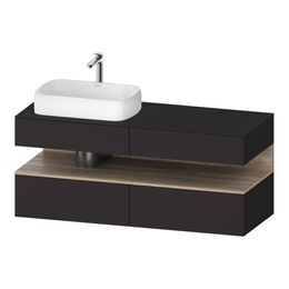 Duravit Waschtischunterschrank Qatego 140x55x60cm, E Ma/Gra m, Pl, Beck. li (QA4765055800000)