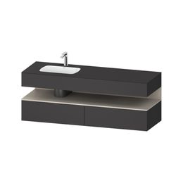 Duravit Einbauwaschtisch-M&ouml;bel-Set Qatego 160x50x60cm, Kon-WTU, B, B l, T m/Gr ma (QA4795091490010)