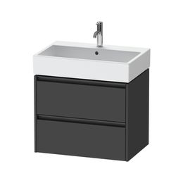 Duravit Waschtischunterschrank Ketho.2 68,4x46cm, graph ma, 2 Schub., wandh&auml;ngend (K25276049490000)