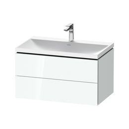 Duravit M&ouml;bel-Set L-Cube 80x48x48cm, m Hahnl., we. hgl, 2 Schub. (LC6951O85850000)