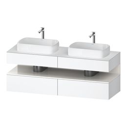 Duravit Waschtischunterschrank Qatego 160x55x60cm, w hgl/we m, Pl, B beids. (QA4779022180000)