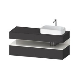 Duravit Waschtischunterschrank Qatego 140x55x60cm, w g/Gra m, Pl, Beck. re (QA4766022490000)