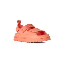 UGG Australia Badesandale UGG "K GOLDENGLOW", M&auml;dchen, Gr. 6 (38), orange, Synthetik, Textil, unifarben, Schuhe Badesandale, Sommerschuh, Poolslides, Plateauabsatz, mit Klettverschluss