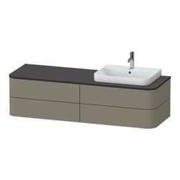 Duravit Waschtischunterschrank o. ES Happy D.2 Plus 40,8x160cm, 4 SBK, BP r, st-g s-matt (HP4973R92920010)