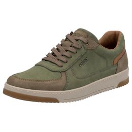 Sneaker Rieker, Herren, Gr. 45, gr&uuml;n (khaki, braun), Leder, Lederimitat, Schuhe Sneaker, Freizeitschuh, Halbschuh, Schn&uuml;rschuh mit gepolstertem Schaftrand