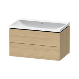 Duravit M&ouml;bel-Set L-Cube 80x48x48cm, o. Hahnl., Ei Nat, 2 Schub. (LC6951N30300000)