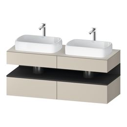 Duravit Waschtischunterschrank Qatego 140x55x60cm, gra m/ta m, Pl, B beids. (QA4767049830000)