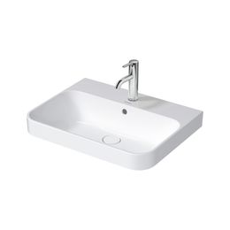 Duravit Aufsatzwaschtisch Happy D.2 Plus 60x46, gs, o HL, m &Uuml;L, HLB, anthr. ma (2360601360)
