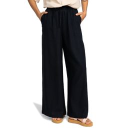 Relaxhose Roxy "Lekeitio Break Mid", Damen, Gr. XS, grau (anthrazit), Obermaterial: 55% Leinen, 45% Viskose;, Hosen Relaxhose