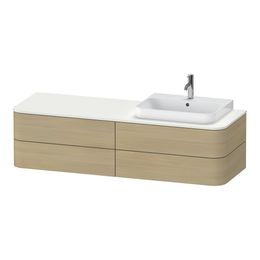 Duravit Waschtischunterschrank o. ES Happy D.2 Plus 40,8x160cm, 4 SchKa., BP r, Medit. Eiche (HP4973R71710010)
