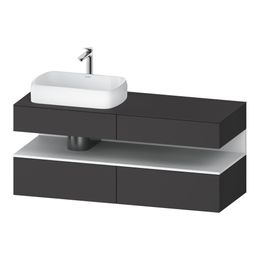 Duravit Waschtischunterschrank Qatego 140x55x60cm, w m/Gr m, Pl, Beck. li (QA4765018490000)