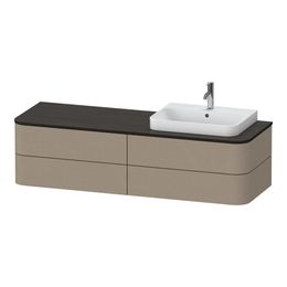 Duravit Waschtischunterschrank o. ES Happy D.2 Plus 40,8x160cm, 4 Schubk&auml;sten, BP r, leinen (HP4973R75750010)
