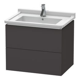 Duravit Waschtischunterschrank L-Cube 67x46,9cm, graph matt, 2 Schub., wandh&auml;ngend (LC626408080)