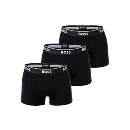 Boxershorts BOSS "Boxershort Trunk 3P Power 3er Pack", Herren, Gr. L, schwarz, Obermaterial: 95% Baumwolle CO. 5% Elasthan EL., Unterhosen Boxershorts