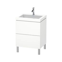 Duravit Waschtischunterschrank c-bonded L-Cube 60 x48cm, 1 HL, we. ma, 2 Ausz., steh. (LC6936O1818)