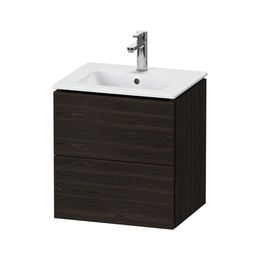 Duravit Waschtischunterschrank Compact L-Cube 52x42,1x55cm, 2 La, wandh&auml;ngend, Nussb geb. (LC621806969)