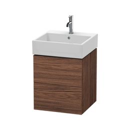 Duravit Waschtischunterschrank L-Cube 48,4x45,9cm, Nussb dkl., 2 Schub., wandh&auml;ngend (LC627402121)