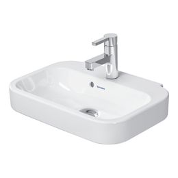 Duravit Handwaschbecken Happy D.2 50x36cm, m HL, &Uuml;L, Hahnlochbank, wei&szlig; (0709500000)