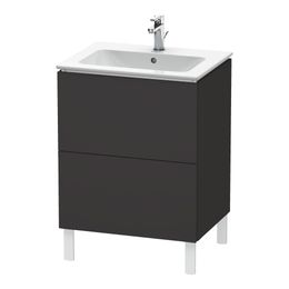 Duravit Waschtischunterschrank L-Cube 62x48,1cm, graph matt, 2 Ausz., stehend (LC662508080)