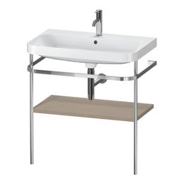 Duravit M&ouml;belwaschtisch-Kombi Happy D.2 Plus 77,5x49cm, 1 HL, lei, mit Metallkonsole (HP4837O7575)