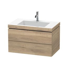 Duravit Waschtischunterschrank c-bonded L-Cube 80x48cm, 1 HL, Ei marm., 2 Schub., wandh&auml;ngend (LC6927O5555)