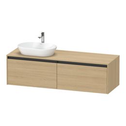 Duravit Waschtischunterschrank Ketho.2 160x55cm, B li, Ei Nat, 2 Ausz., wandh&auml;ngend (K24889L30300000)