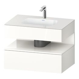 Duravit Einbauwaschtisch-M&ouml;bel-Set Qatego 80x55x60cm, w g, Konsolen-Waschtischunterbau, Nischenb (QA4785022220010)