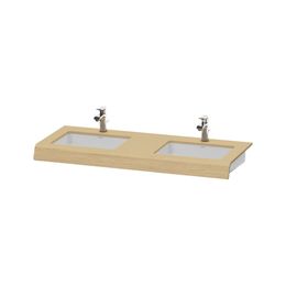 Duravit Waschtisch-Konsole DuraStyle 55x80x10cm, 2 Ausschnitte, Eiche natur (DS829C03030)