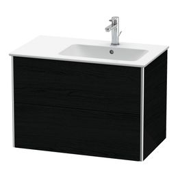 Duravit Waschtischunterschrank XSquare 81x47,8x56cm, 2 La, B re, wandh&auml;ngend, Ei sw (XS417701616)