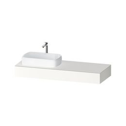 Duravit Konsole Qatego 140x55x17cm, w matt, 1 Ausschn, Beck. li (QA4803084840000)